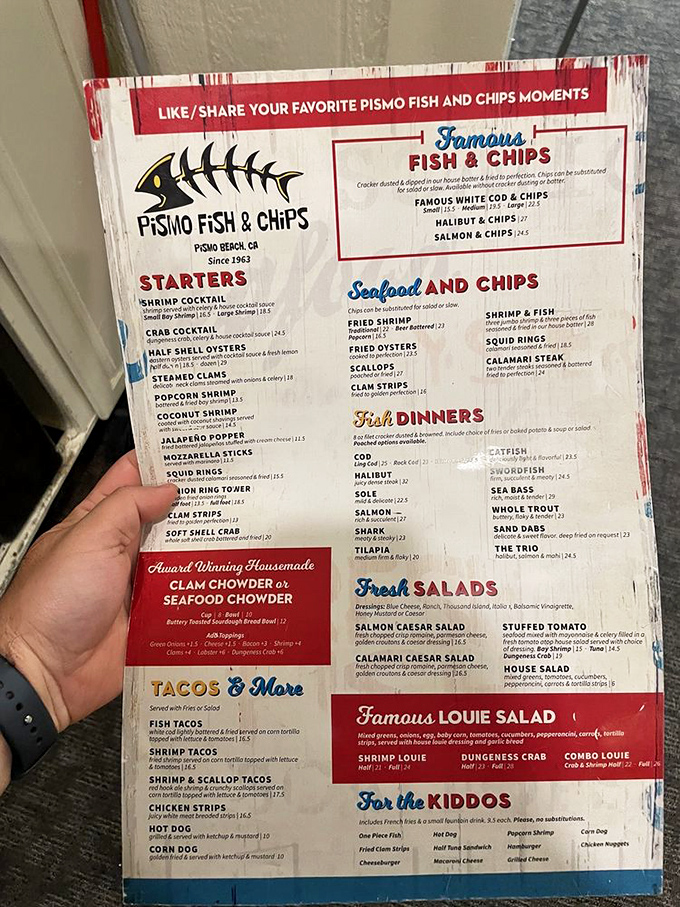 This menu reads like a love letter to the Pacific, promising oceanic adventures on every plate.