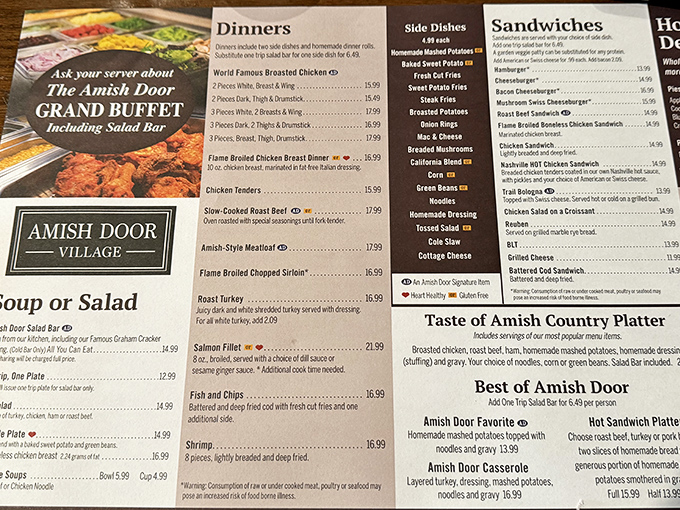 The menu reads like a love letter to comfort food classics. That "World Famous Broasted Chicken" isn't just making bold claims – it's making mouths water across Ohio.