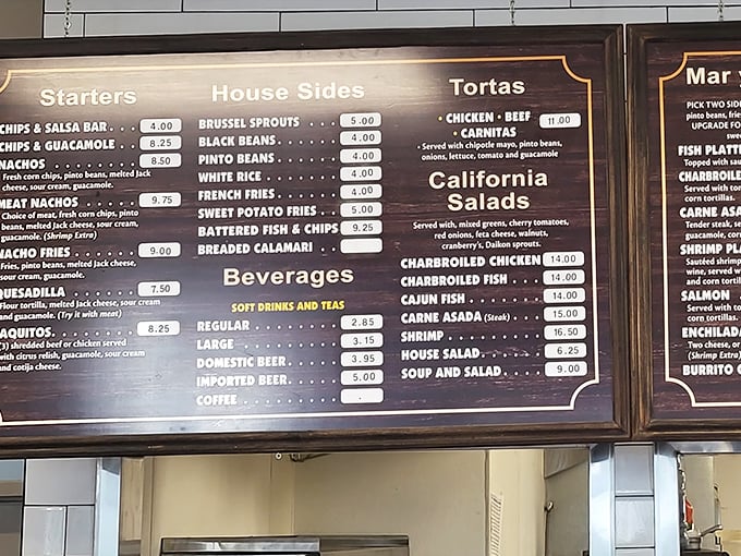 The menu board's siren call of "Brussels Sprouts" among Mexican classics is your first clue this place marches to its own delicious drummer.