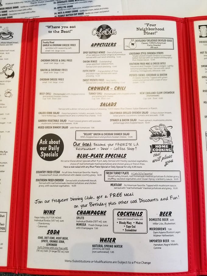 This isn't just a menu – it's a roadmap to happiness, featuring everything from chowder to champagne.