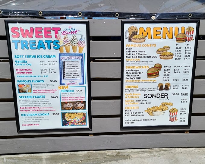 This menu board doesn't need fancy fonts or pretentious descriptions—just honest food that's been satisfying Ohioans for generations.