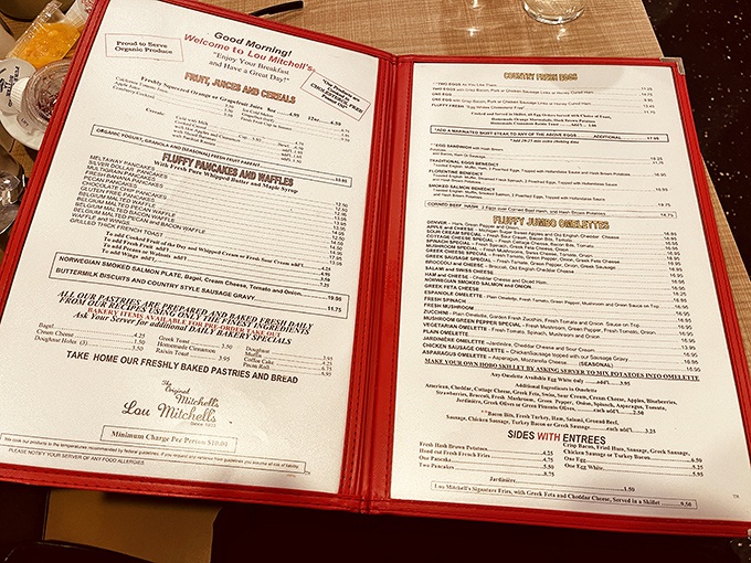 This menu isn't just a list of food—it's a historical document, a manifesto of morning possibilities that has fueled Chicagoans for generations. 