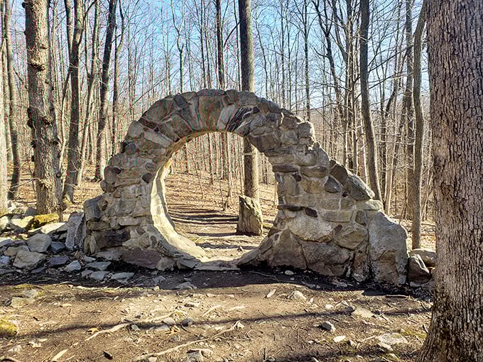 Thor's Gate beckons like a cosmic doorway. Step through this magnificent stone arch and leave your everyday worries on the other side.