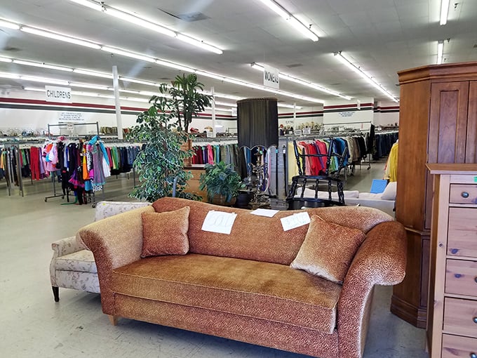 Where furniture finds new life and shoppers find new treasures. That textured sofa is just waiting for its next story.