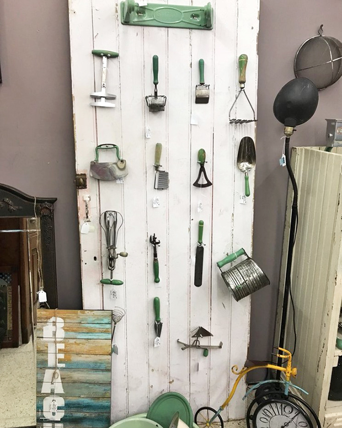 These jade-green kitchen tools aren't just vintage items—they're conversation pieces that tell stories of grandma's Sunday dinners and simpler times.