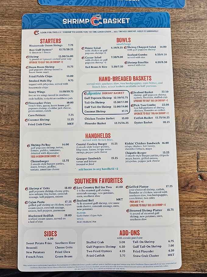 That menu reads like a Southern grandmother's recipe box exploded in the best possible way.