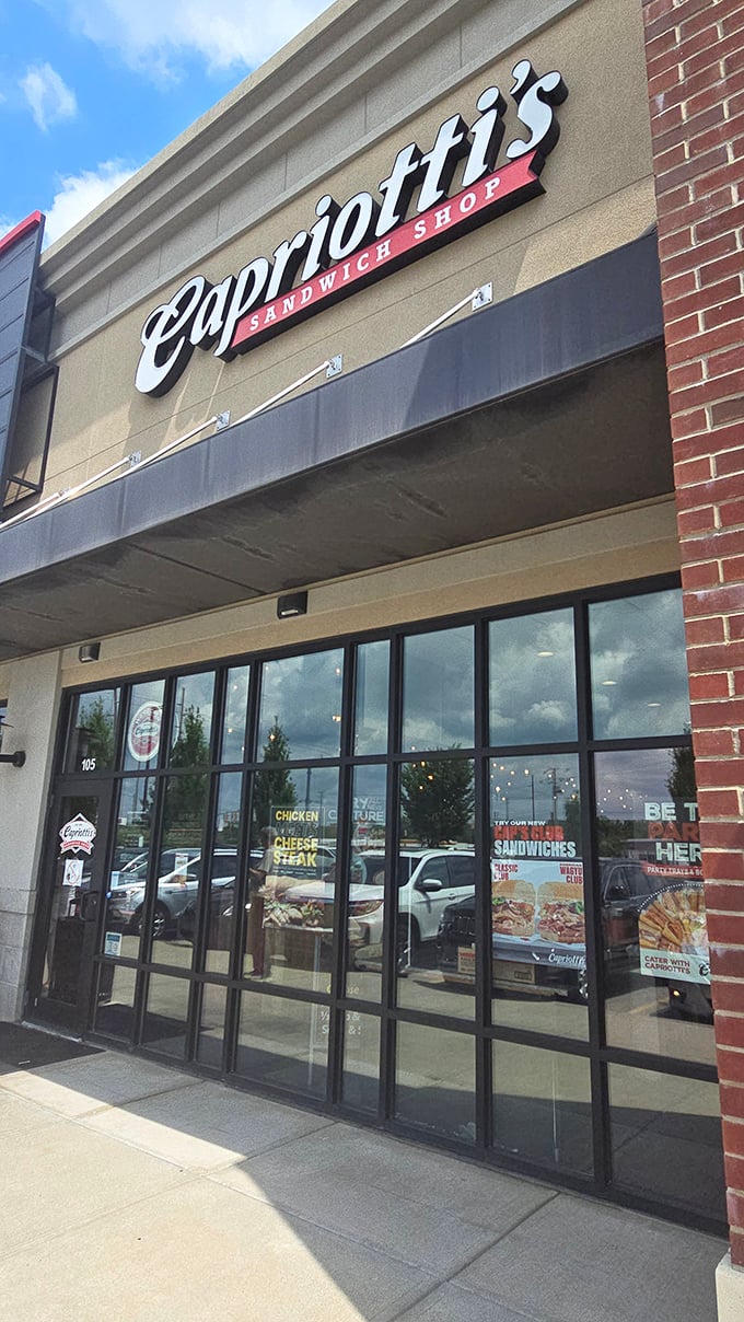 Capriotti's sleek storefront hides sandwich wizardry within, where Thanksgiving dinner finds its true calling between two slices of bread.