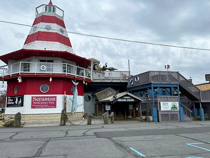 Cooper's Seafood House (lighthouse exterior): "Part lighthouse, part seafood wonderland—this Scranton landmark is what happens when nautical dreams come true!"