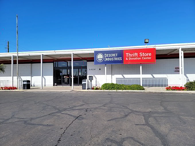 Deseret Industries: where secondhand shopping feels like a first-class experience. Clean aisles and organized treasures await inside.