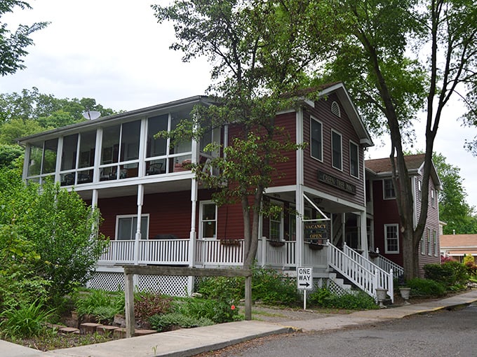 This charming red building in Elsah looks like it's been waiting since the Civil War for you to discover it.