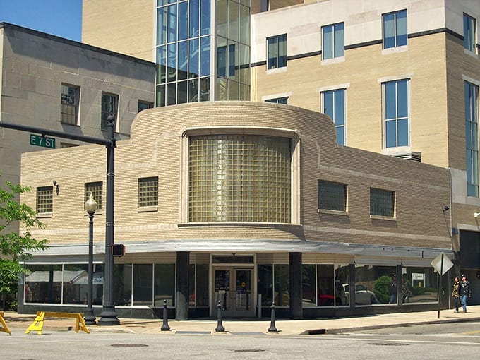 Erie's art deco architecture stands proudly downtown, a testament to the city's golden age of prosperity.