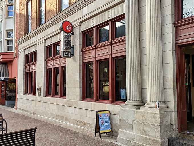Ian's elegant storefront on State Street hides a rebellious soul – where mac and cheese dares to live atop pizza.