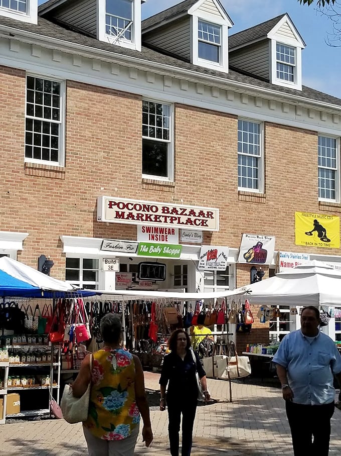 Handmade goods, colorful displays, and open-air stalls turn the brick paths of Pocono Bazaar Marketplace into a treasure-hunter’s weekend dream.