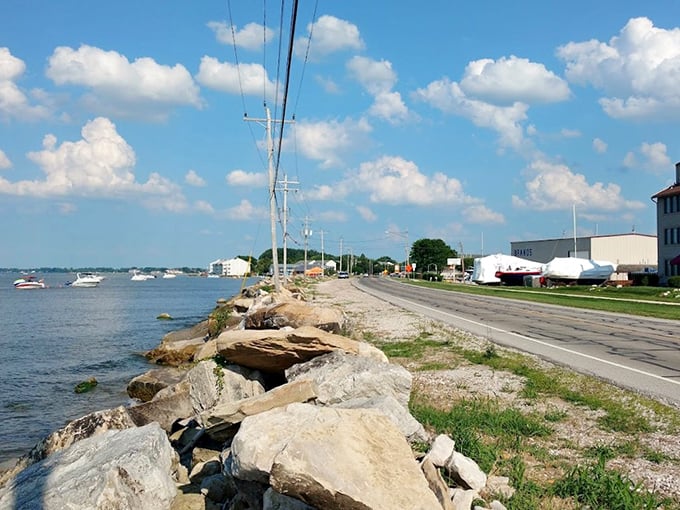 Harbor life in full swing – where boats outnumber cars and fish stories get bigger with each telling.