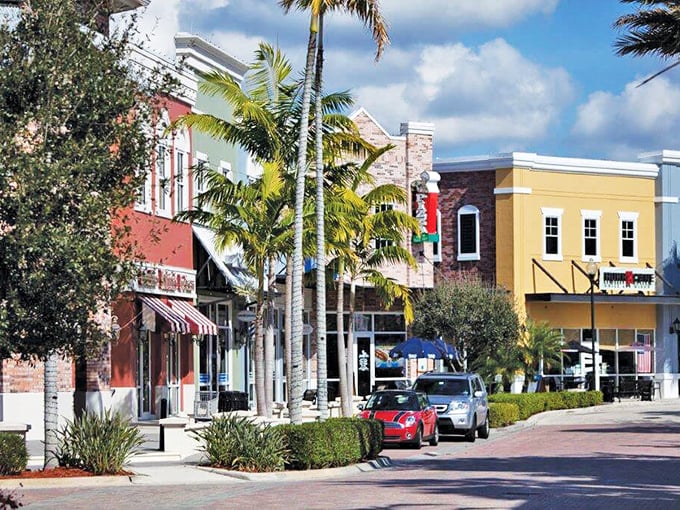 Port St. Lucie's palm parade leads you past buildings as colorful as a Florida retiree's wardrobe.