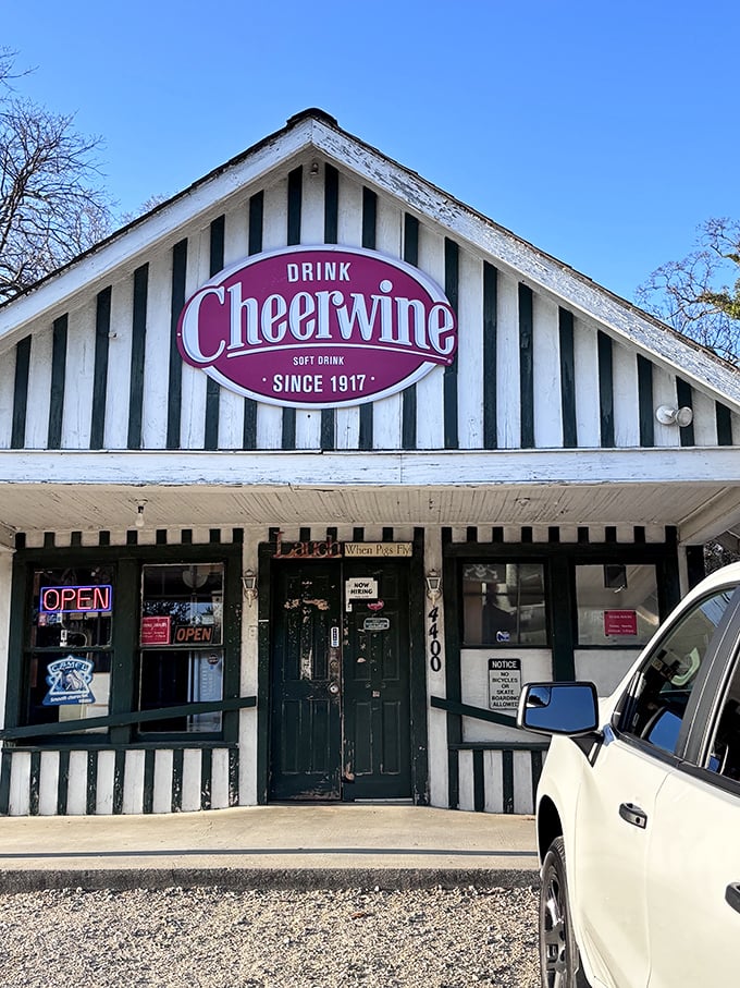 Pulliam's black and white striped building is the zebra of the hot dog world – instantly recognizable and impossible to miss in Winston-Salem.
