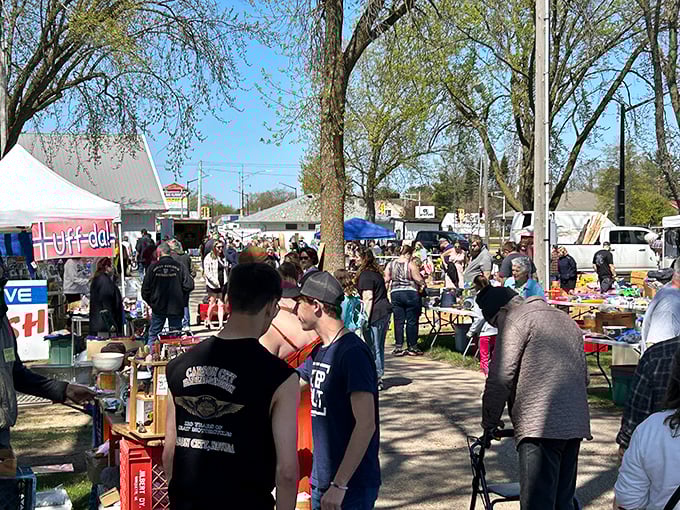 At Shawano Flea Market, shoppers browse under open skies while vendors showcase treasures that might just become your next conversation piece.
