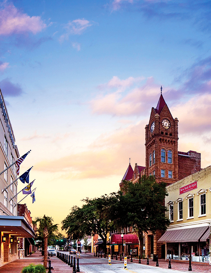 The magnificent clock tower of Sumter's historic courthouse stands watch over an affordable community. Time literally stands still in this budget-friendly paradise.