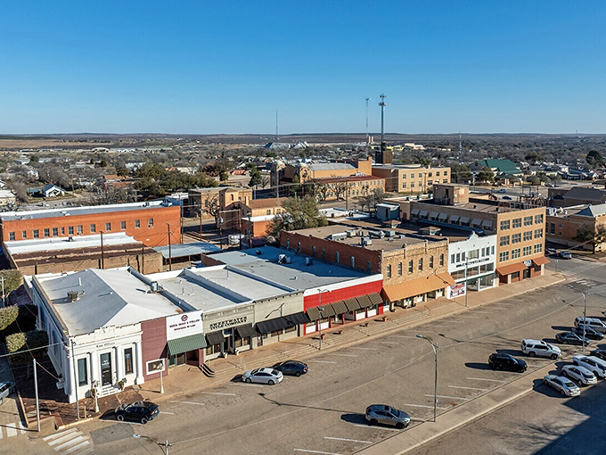Sweetwater's downtown skyline - where that tall hotel has witnessed a century of West Texas stories and secrets.