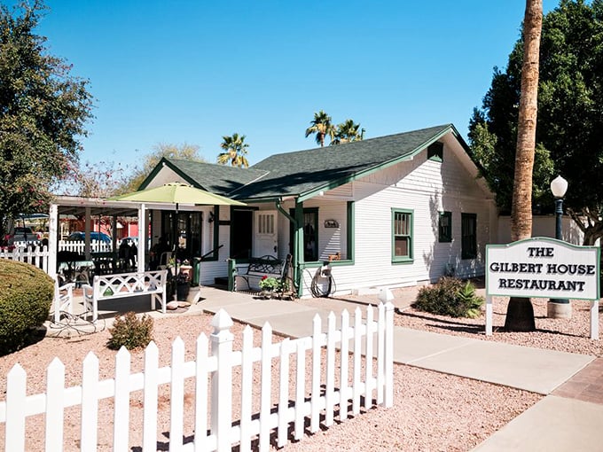 The Gilbert House looks like it was plucked from a Norman Rockwell painting – complete with white picket fence and small-town charm.