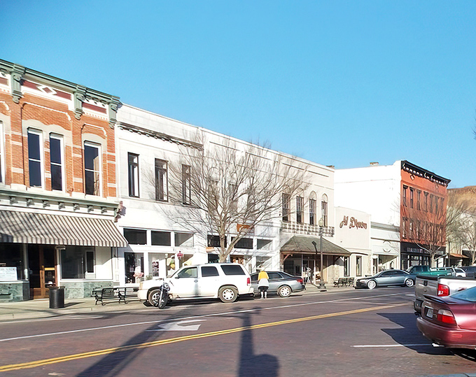 Thomasville's main street stretches out beneath blue skies, where time seems to move at the pace of sweet tea being poured.