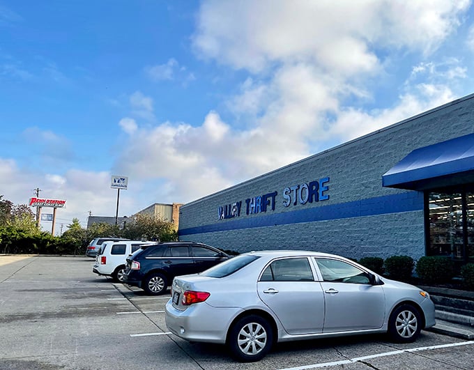 Valley Thrift's blue exterior might not scream "fashion forward," but inside lies a wonderland of secondhand surprises at first-rate prices.