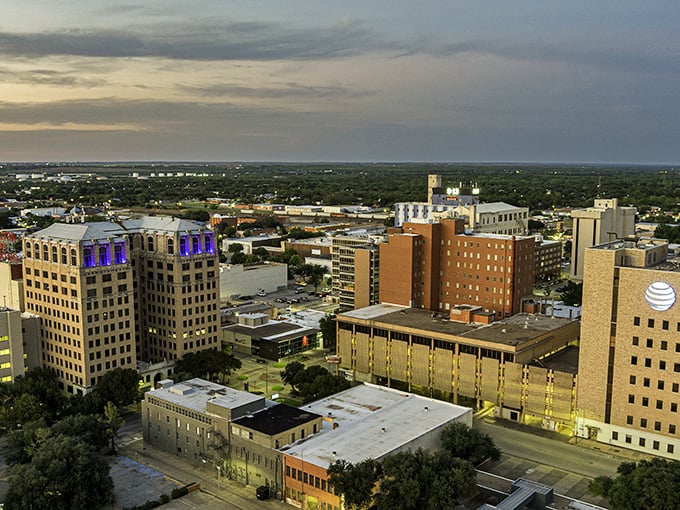 Wichita Falls' downtown streets offer plenty of parking and room to breathe—a refreshing change from big city gridlock.