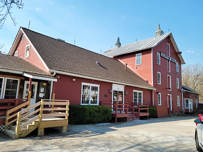 Yellow Springs' vibrant downtown is where hippie meets hipster. Those colorful buildings are like mood-boosting vitamins!