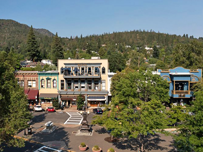 Downtown Ashland buzzes with artistic energy—where else can you discuss Hamlet while enjoying mountain views?