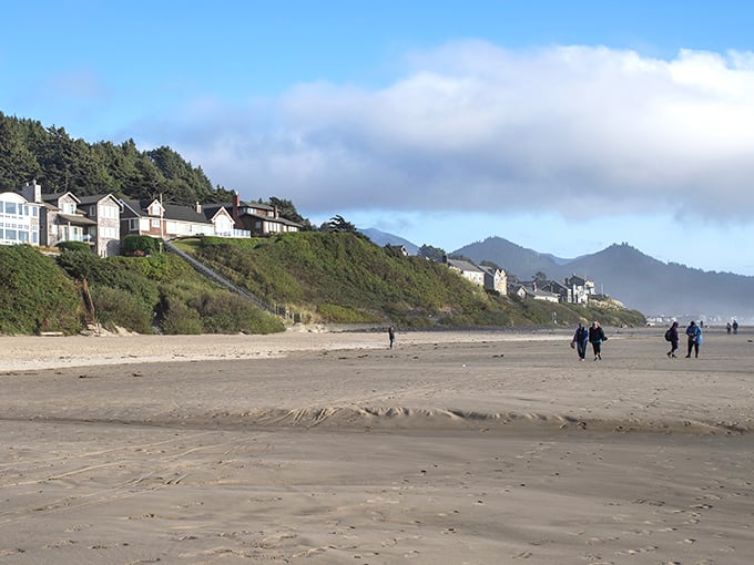 Houses perched above Cannon Beach's sandy shores enjoy million-dollar views that no painting could truly capture.