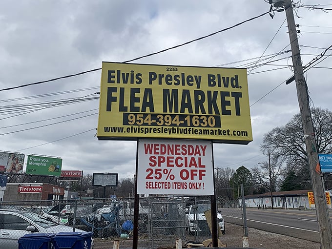 Wednesday specials at Elvis Presley Blvd Market? That's 25% more bang for your buck! Talk about taking care of business.