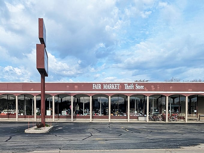 Like a mirage in a parking lot, Fair Market beckons with promises of treasures waiting to be discovered inside.