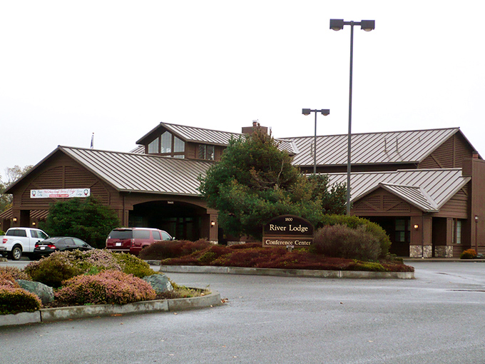 The River Lodge in Fortuna offers community gatherings with views that million-dollar cities would envy. Social Security approved!