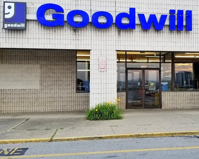 Simple storefront, extraordinary finds—this Goodwill location is where budget-conscious fashionistas make their pilgrimage.