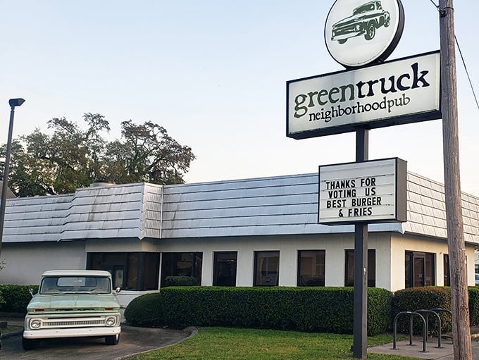 That vintage truck isn't just for show – it's a promise of old-school quality in every bite at this beloved Savannah spot.