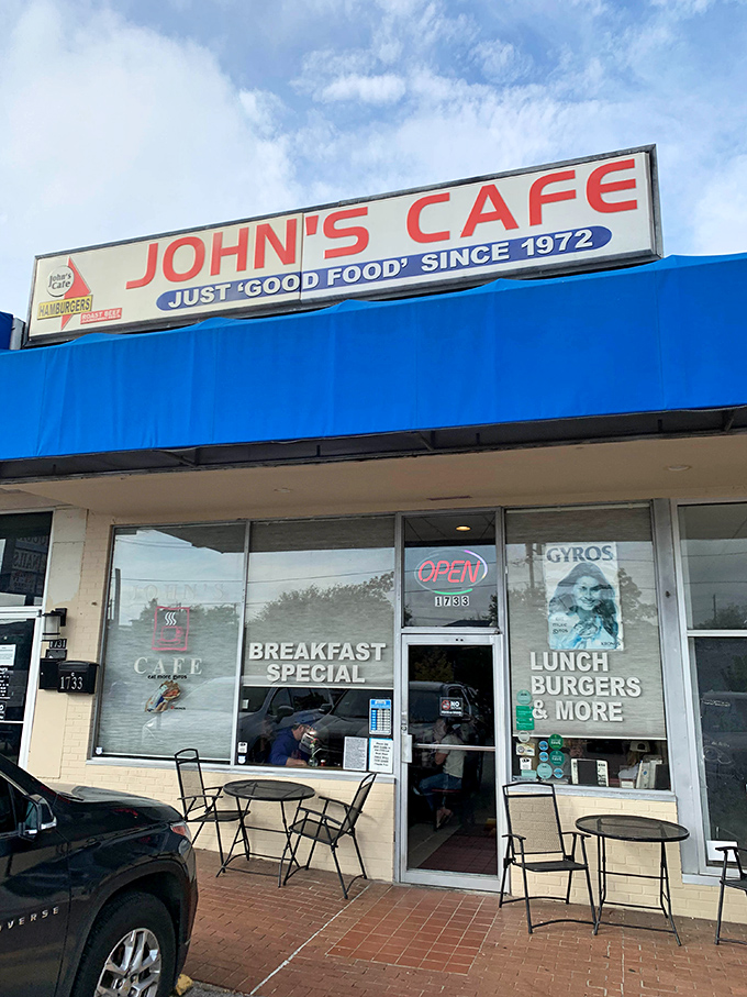 "Just 'Good Food' Since 1972" isn't just a slogan at John's Cafe – it's a breakfast promise they keep every single day.
