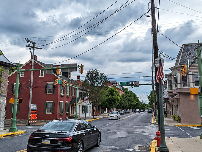 Small-town America at its finest, where every storefront tells a story of community and tradition.