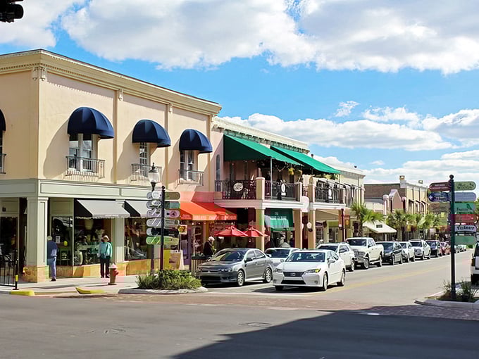 Mount Dora shopping is therapy without the couch! Those awnings provide shade for both merchandise and shoppers hunting their next conversation piece.
