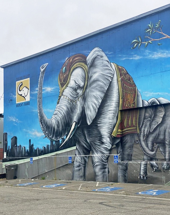 That elephant mural isn't just decoration – it's a warning that you'll need strength to carry all your incredible finds back to the car.