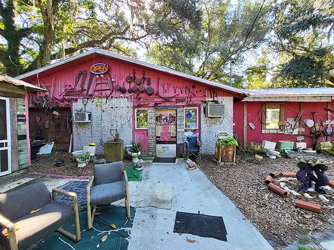 When your restaurant looks like a yard sale exploded, you know the food's going to be spectacular.