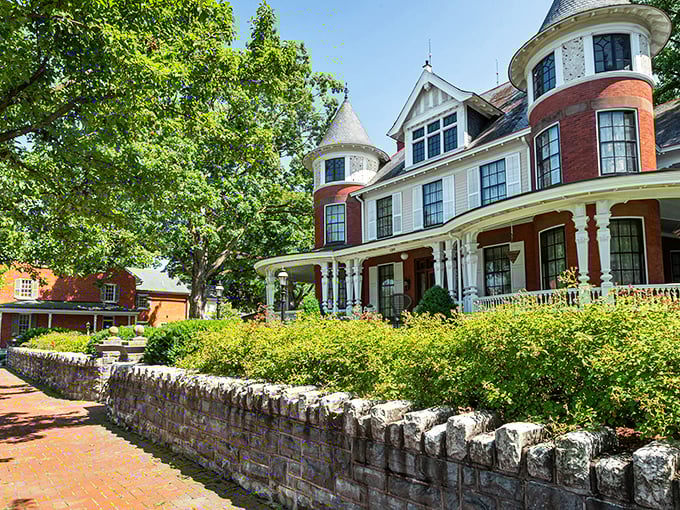 This Victorian beauty stands proudly in Strasburg, its turrets and wrap-around porch whispering stories from a simpler era.