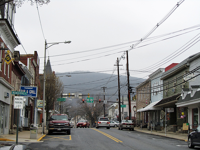 Fall in Thurmont paints the streets with golden light. Even your smartphone camera suddenly thinks it's Ansel Adams. 