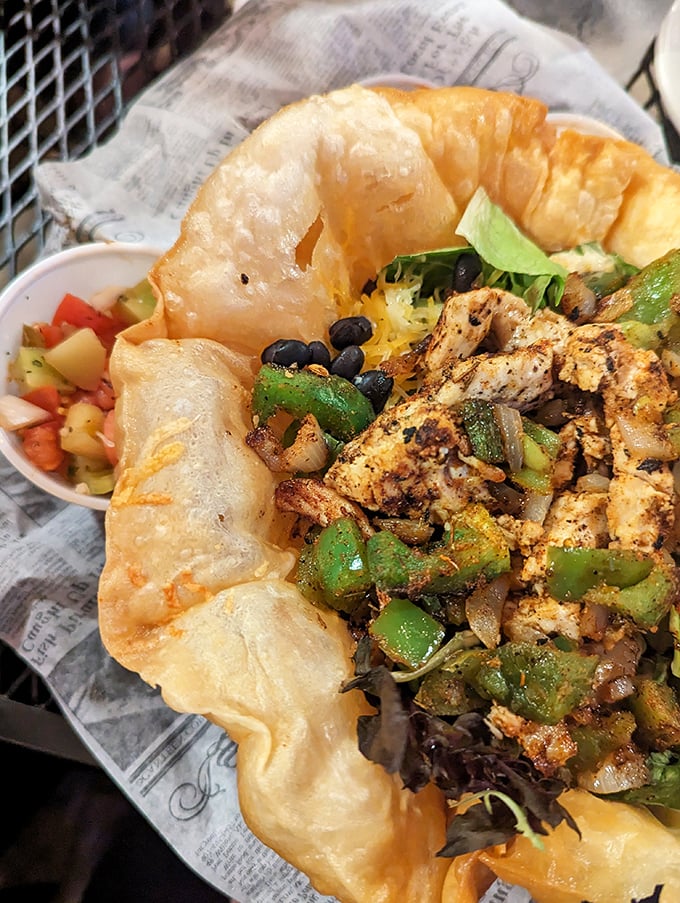 The legendary taco salad that launched a thousand return visits. That crispy shell isn't just a bowl; it's edible architecture housing flavor-packed perfection.
