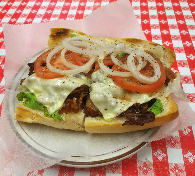 Behold the BLT in its natural habitat – where bacon achieves that perfect crisp-chewy balance and tomatoes actually taste like tomatoes. Summer on bread. 