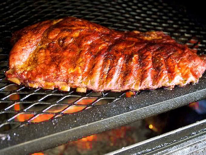 These ribs aren't just cooked—they're transformed. That perfect pink smoke ring is the BBQ equivalent of a Michelin star.