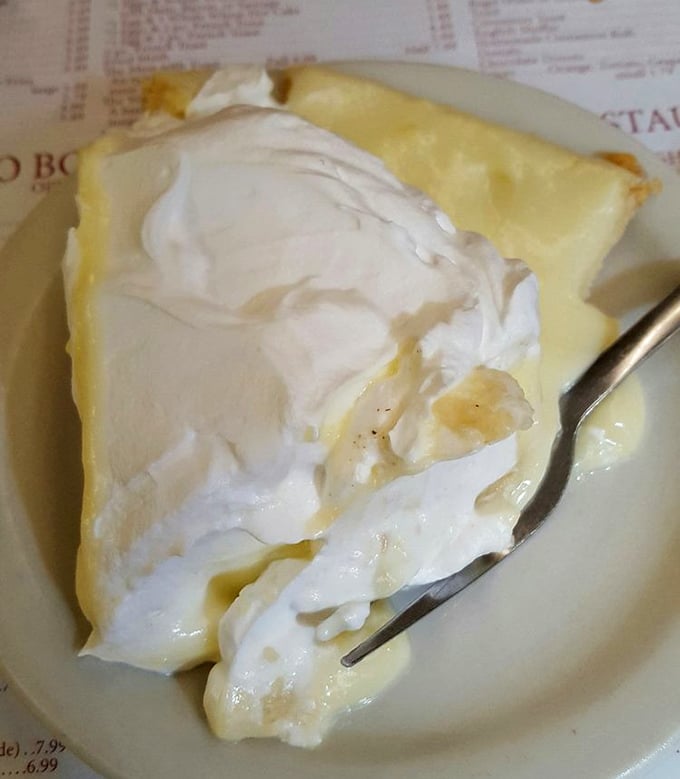 Cloud nine isn't mythical—it's this banana cream pie. The perfect ratio of custard to meringue creates a dessert worth driving across state lines for.