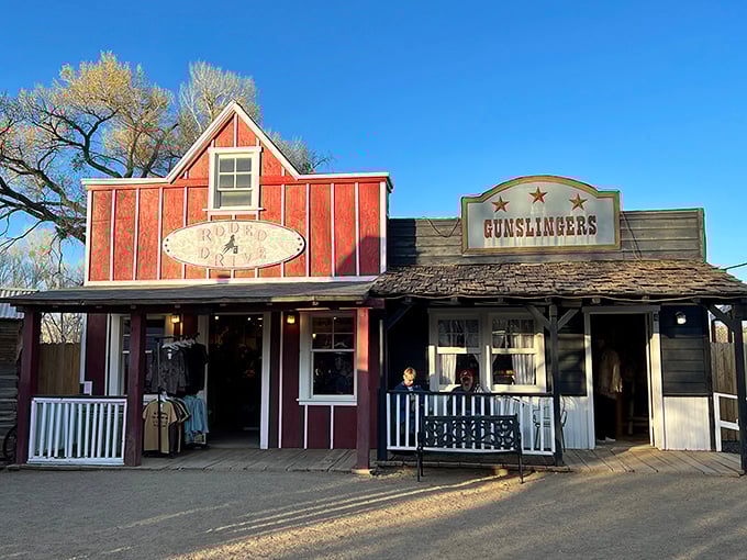 Blazin' M Ranch and Gunslingers transport you to the Wild West without the dysentery, snake bites, or other historically accurate inconveniences of frontier life.