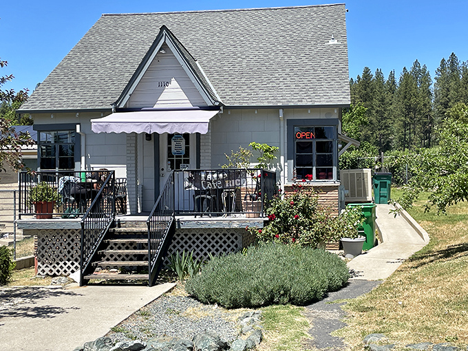 Quaint cottage cafés like this one offer the perfect morning ritual: fresh coffee, homemade pastries, and conversations with neighbors who actually know your name.