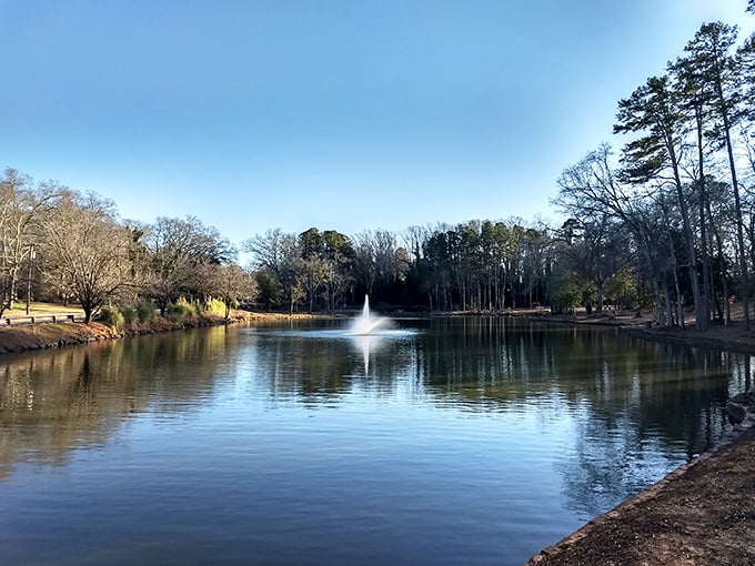 Cater's Lake Park creates the perfect spot for contemplating life while pretending to exercise responsibly.