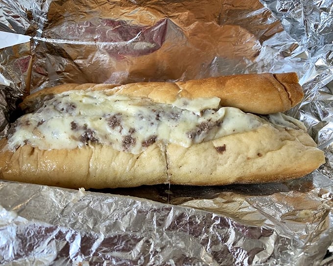 This isn't just a cheesesteak—it's a love letter to Philadelphia wrapped in foil, with cheese melted so perfectly it brings a tear to the eye.
